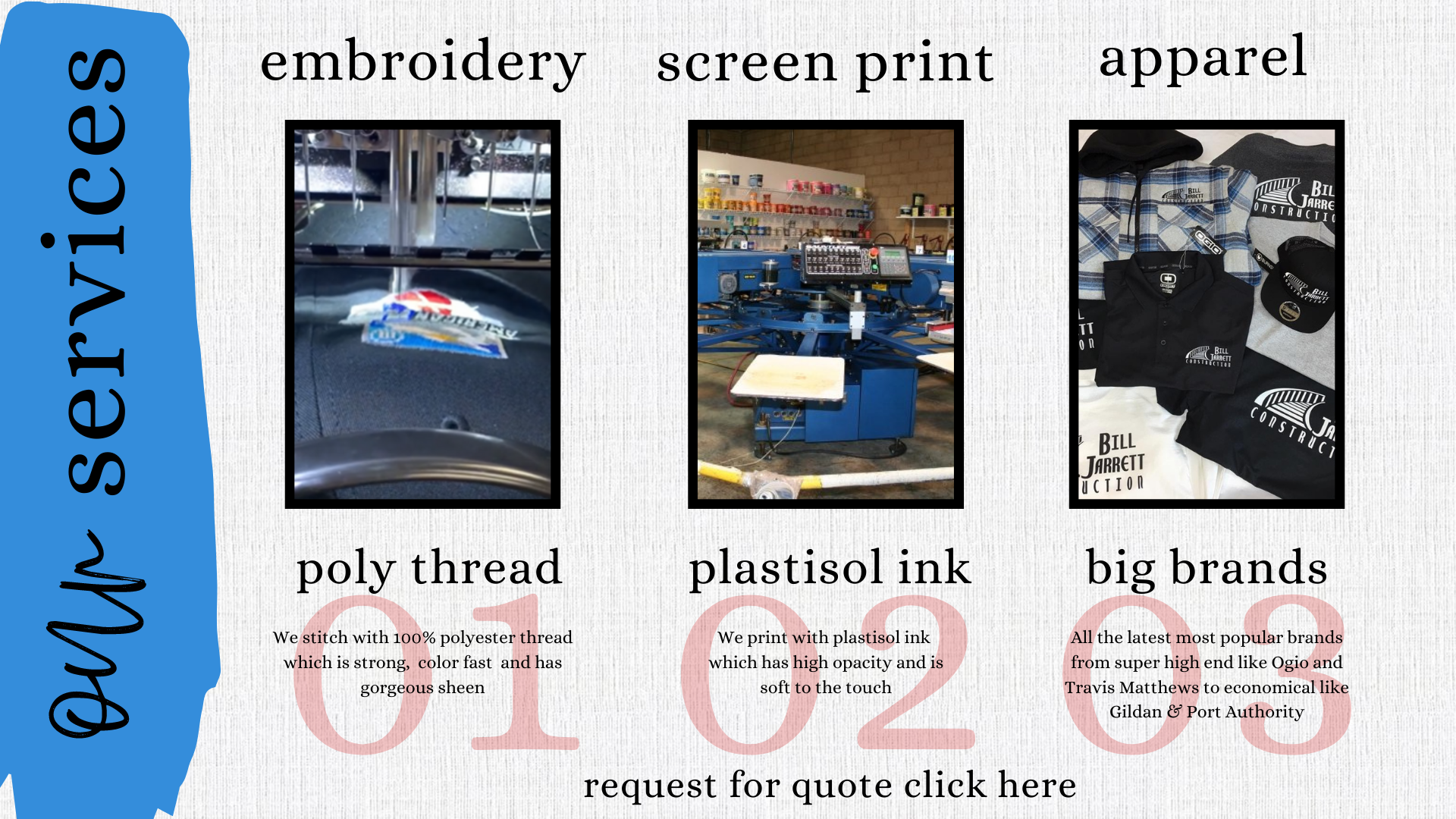 our-services | Sharp Designs Custom Embroidery & Screen Printing